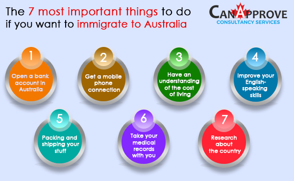 The 7 most important things to do if you want to immigrate to Australia: